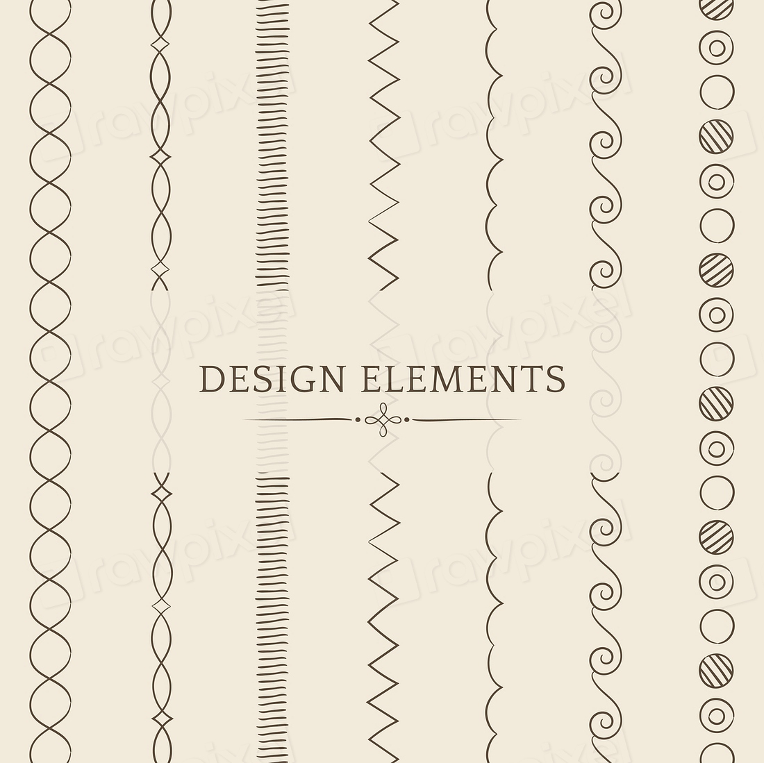 Divider line design elements vector | Free Vector - rawpixel