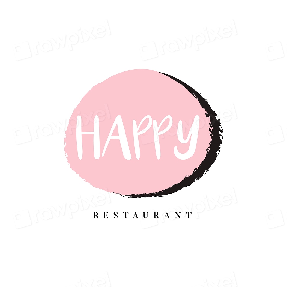 Happy restaurant logo branding vector | Premium Vector - rawpixel