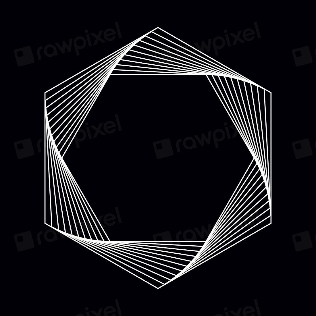 Abstract hexagon geometric element vector | Premium Vector - rawpixel