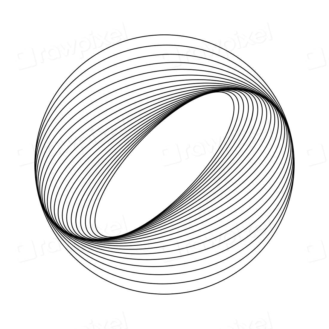 Abstract circular geometric element vector | Free Vector - rawpixel