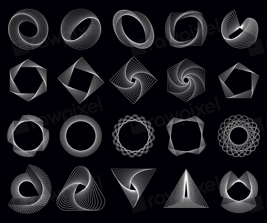 Abstract geometric elements set vector | Premium Vector - rawpixel