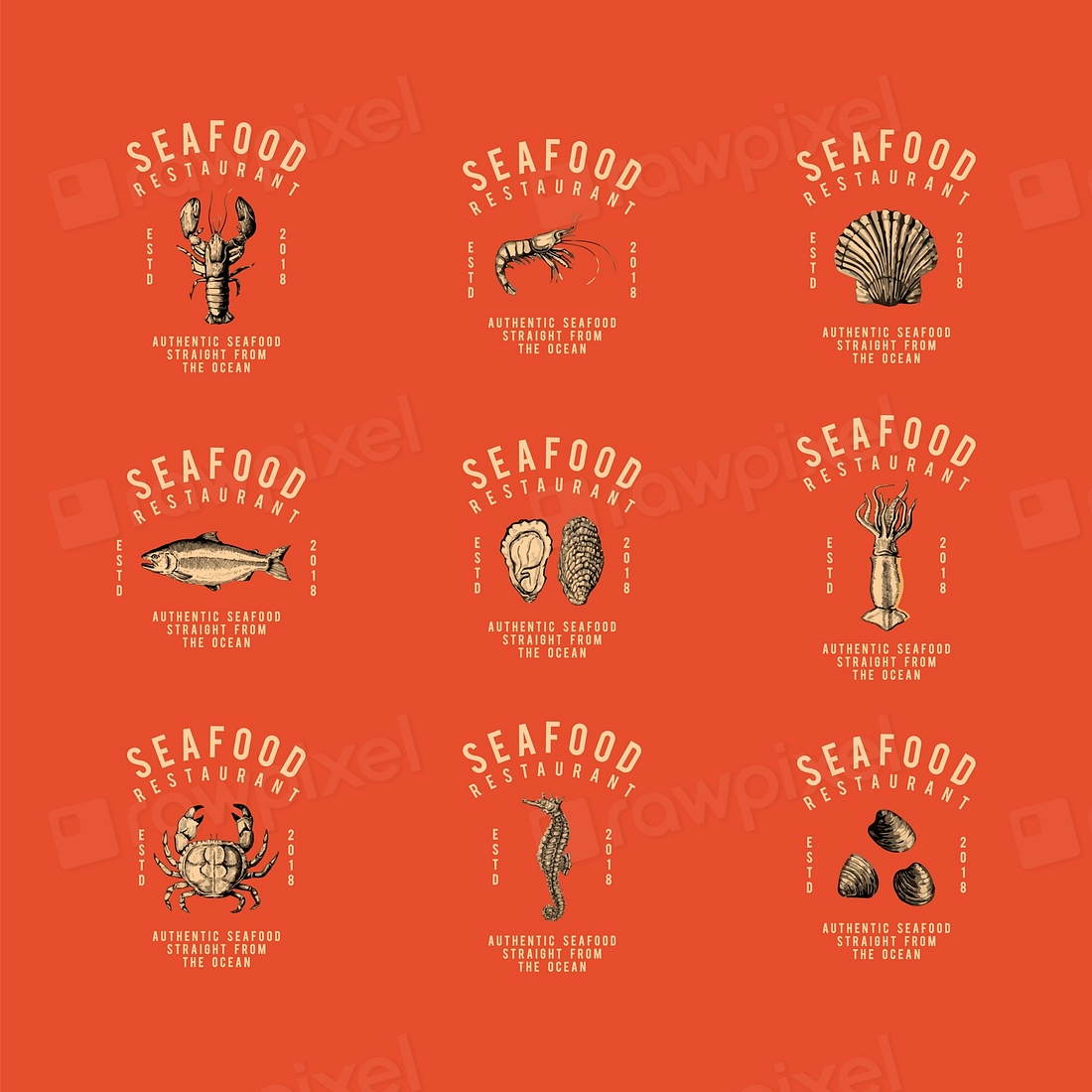 Set food logo design vectors | Premium Vector - rawpixel