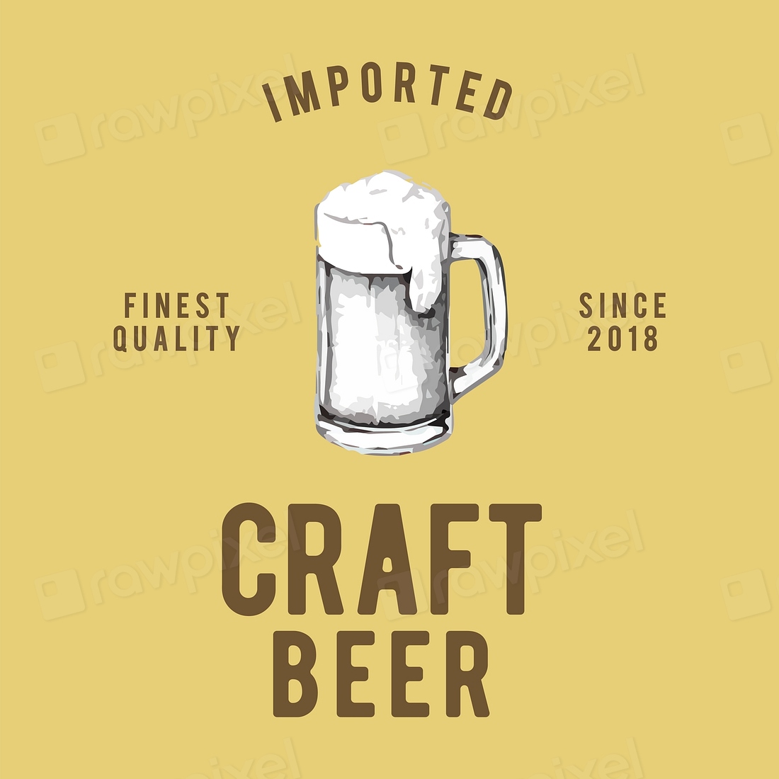 Craft beer logo design vector | Free Vector - rawpixel