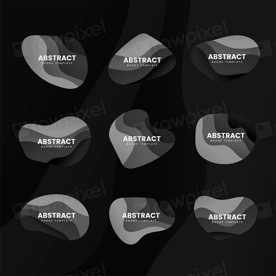 Abstract badge design vector set | Premium Vector - rawpixel