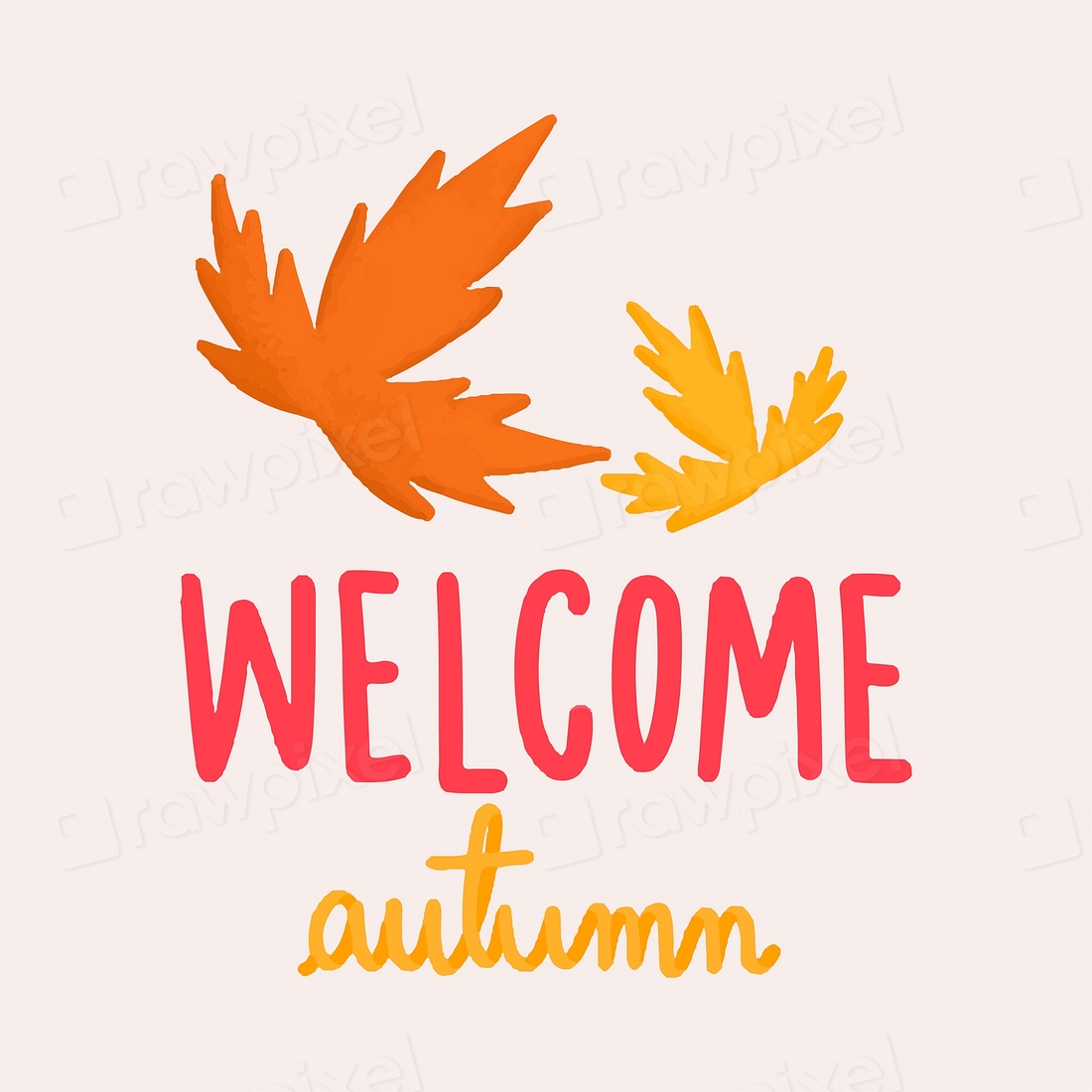 Welcome autumn season illustration vector | Premium Vector - rawpixel