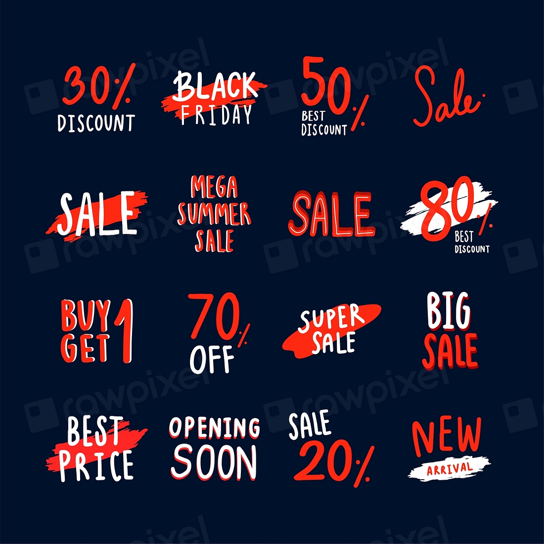 Collection of sale and discount | Free Vector - rawpixel