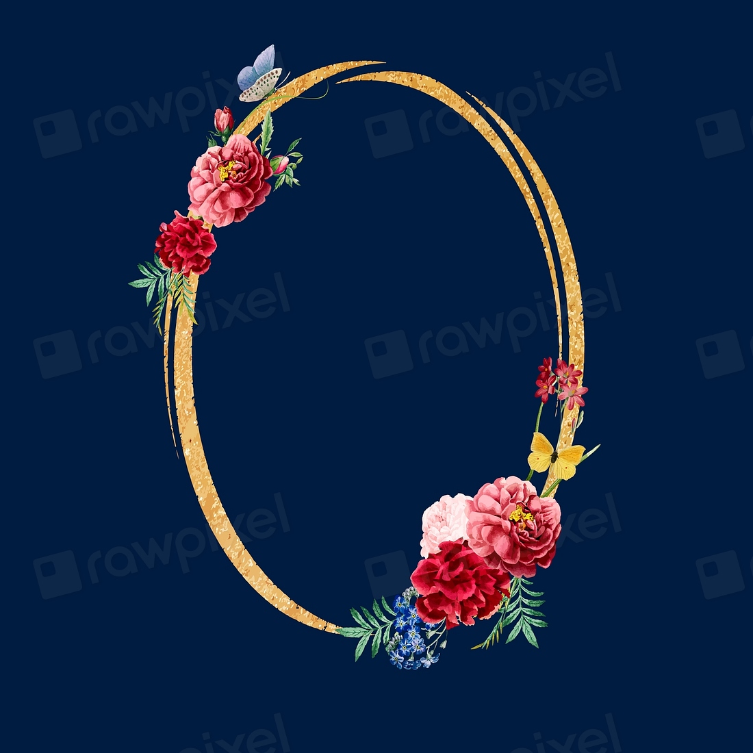 Blank floral frame card illustration | Premium Vector - rawpixel