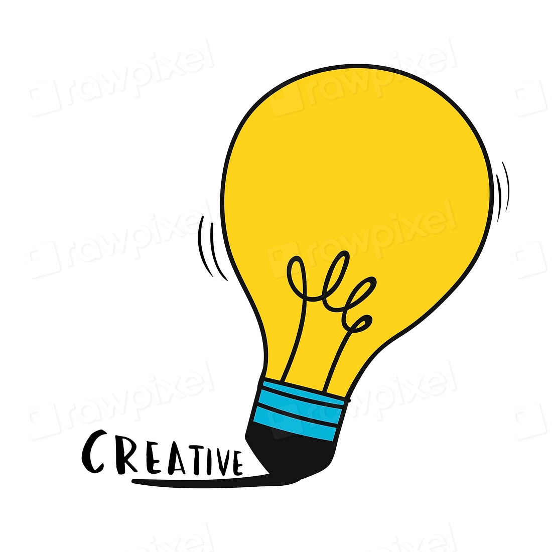 Hand drawn light bulb illustration | Premium Vector Illustration - rawpixel