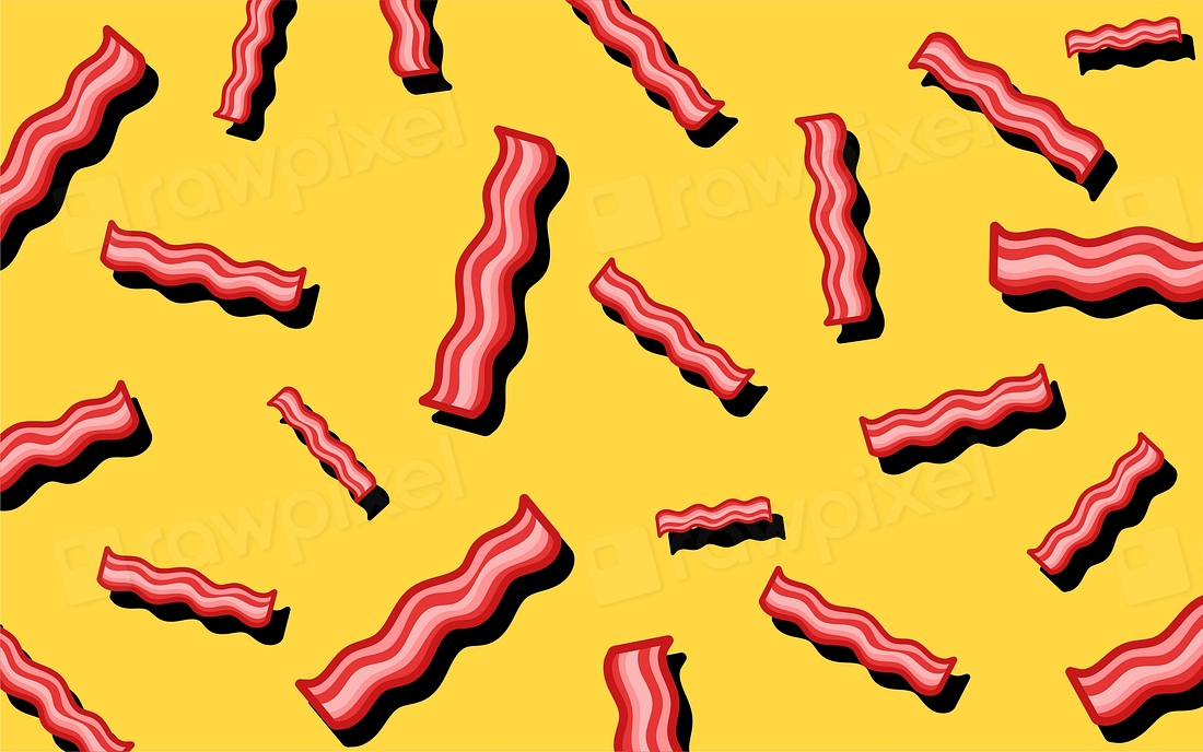 Bacon pattern food wallpaper illustration | Premium Vector - rawpixel