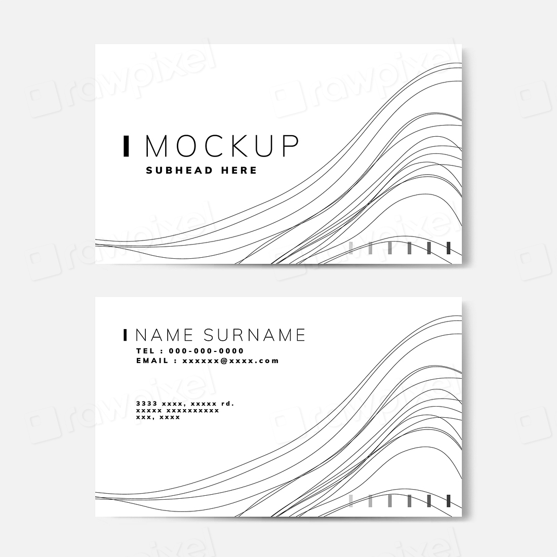 Wave pattern name card mockup | Premium Vector - rawpixel