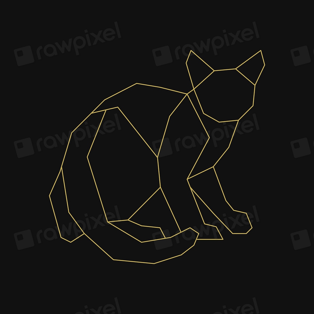 Linear illustration of a cat | Premium Vector - rawpixel
