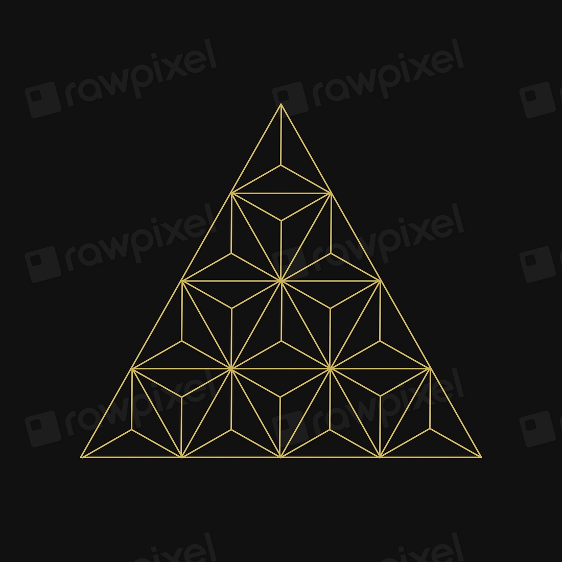 Linear illustration of a triangle | Premium Vector - rawpixel