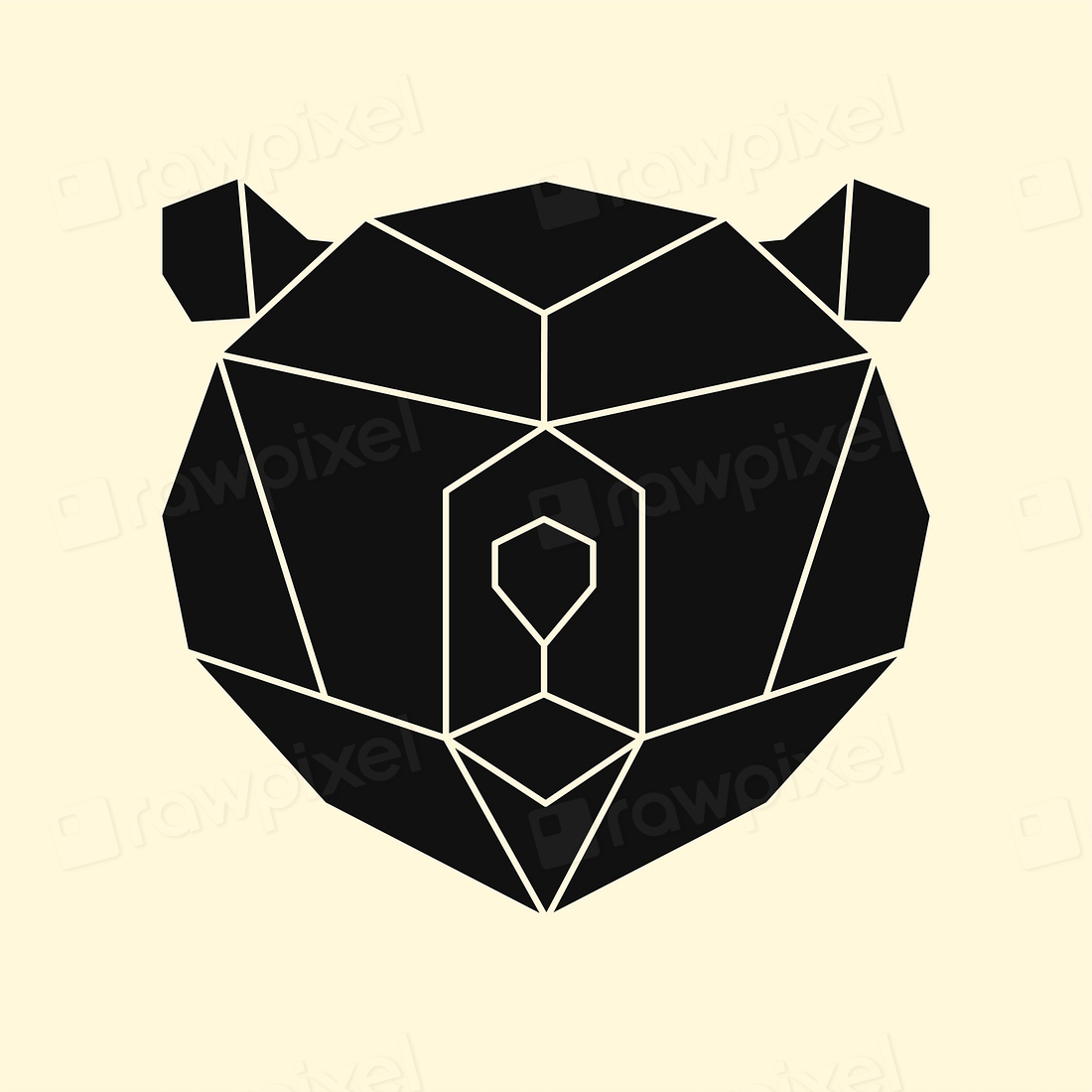 Linear illustration bear's head | Premium Vector - rawpixel