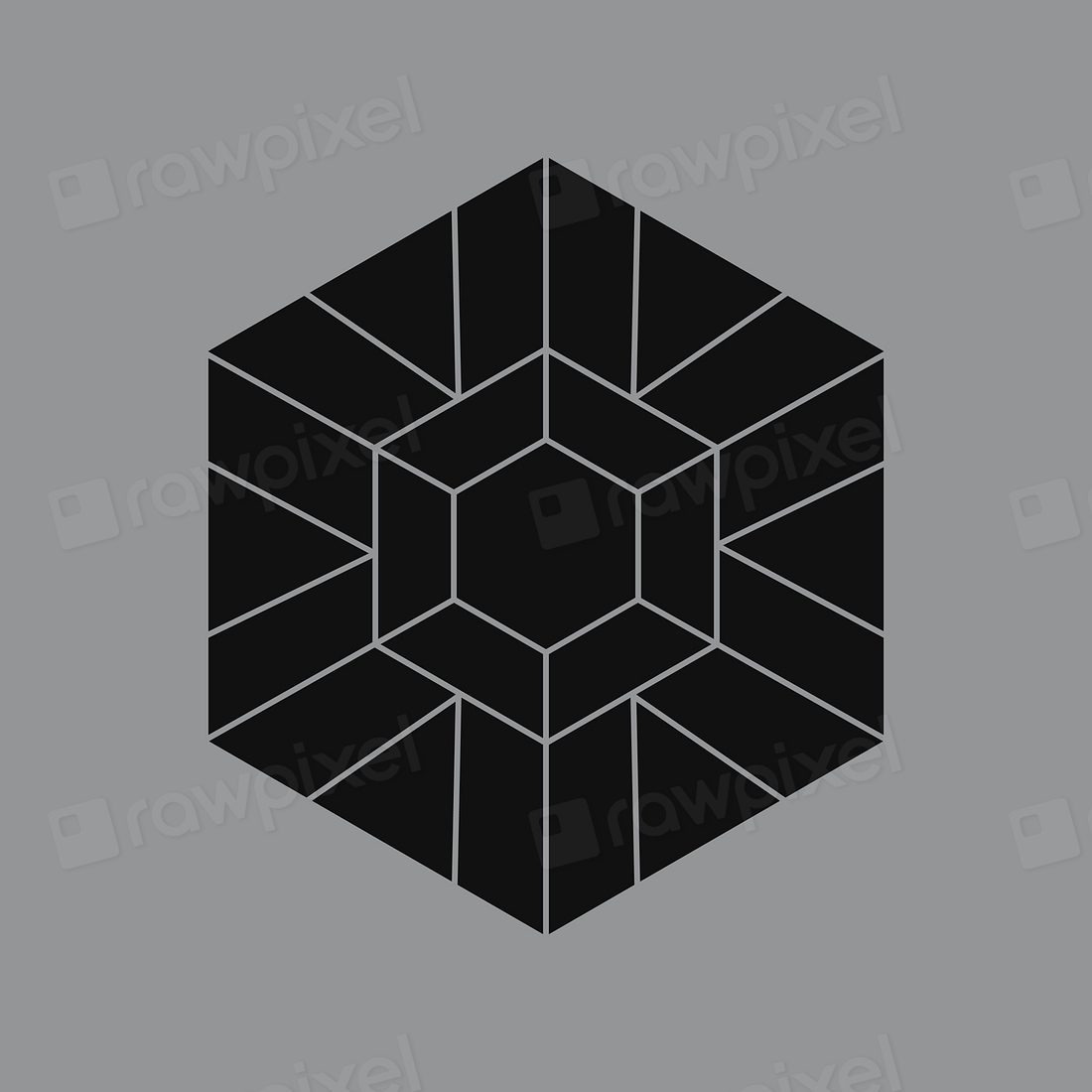 Linear illustration hexagon shape | Premium Vector - rawpixel