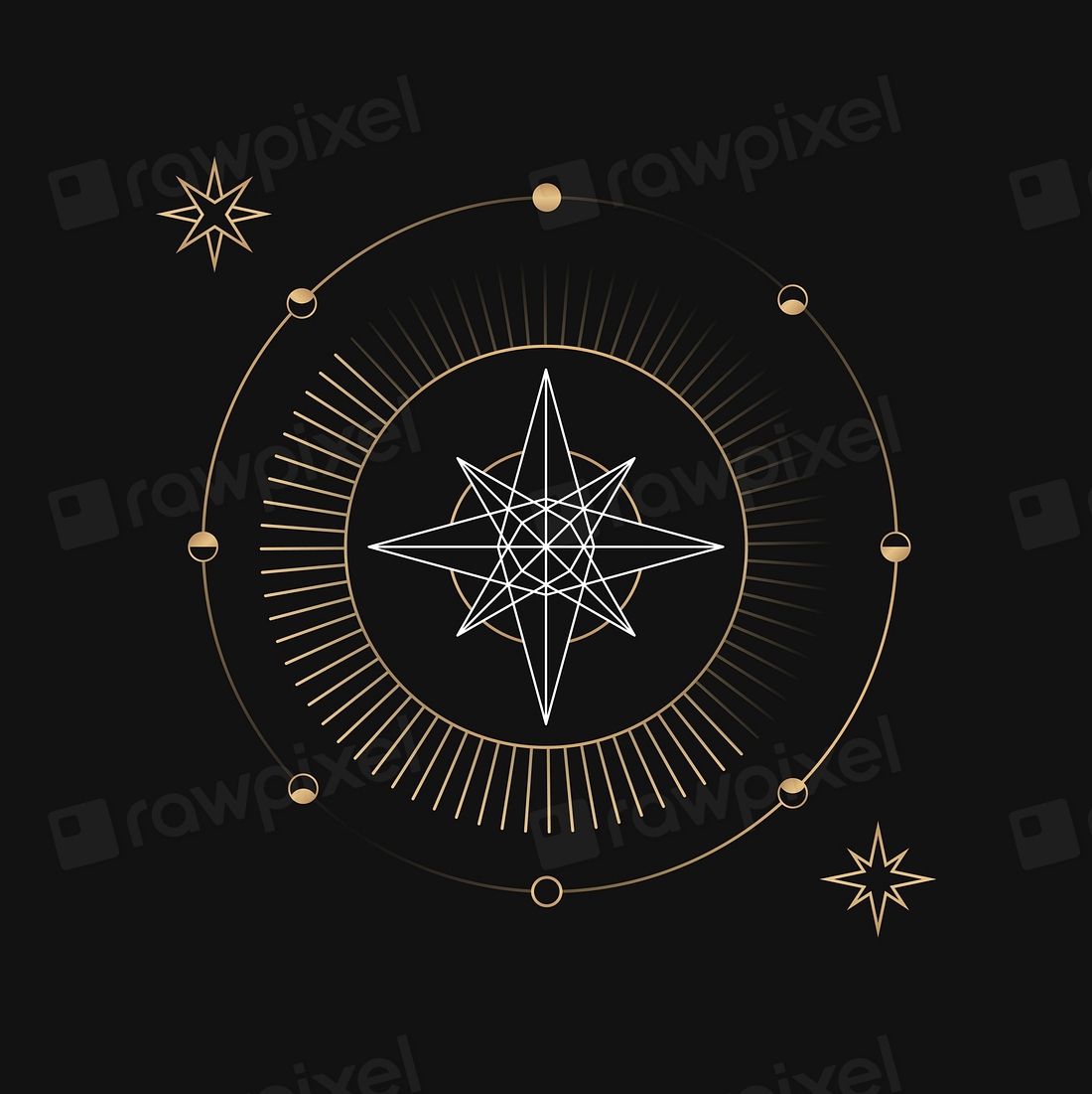 Geometric star mystic symbol vector | Premium Vector - rawpixel