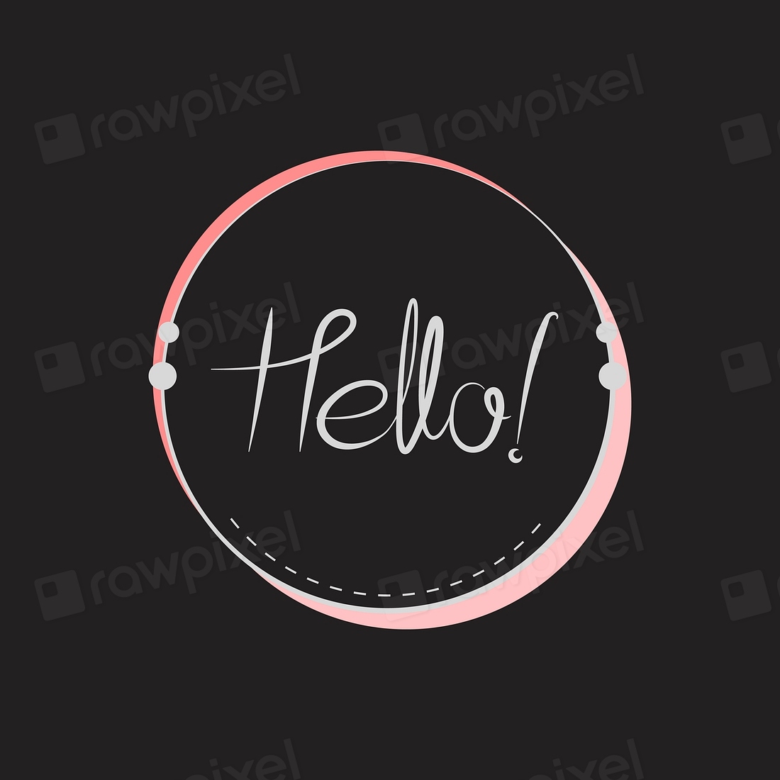 Hello typography badge design vector | Free Vector - rawpixel