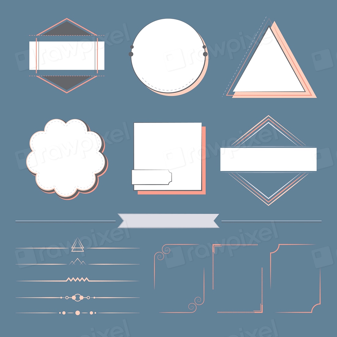 Set of design elements vector | Premium Vector - rawpixel