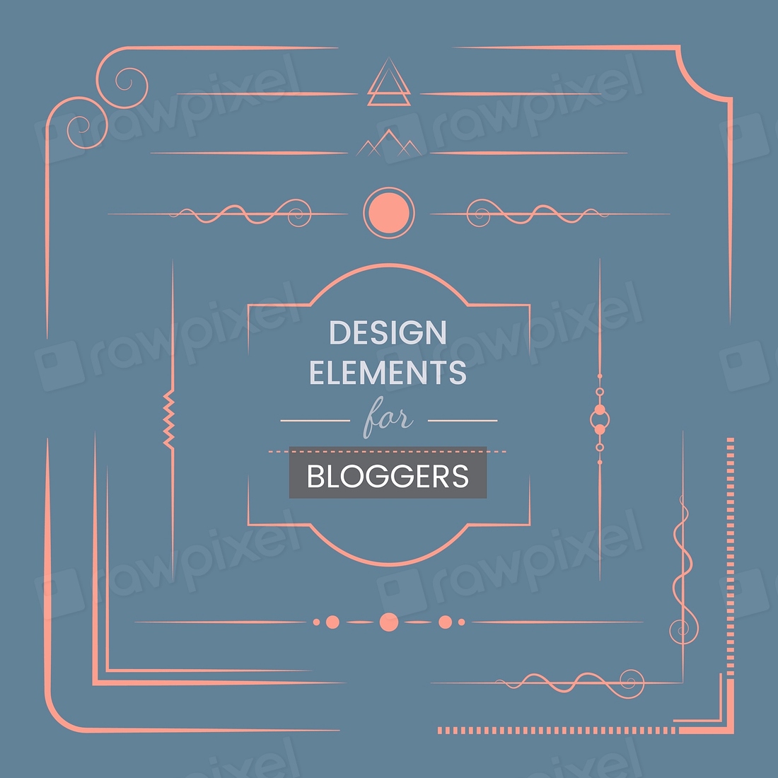 Set design elements bloggers vector | Premium Vector - rawpixel