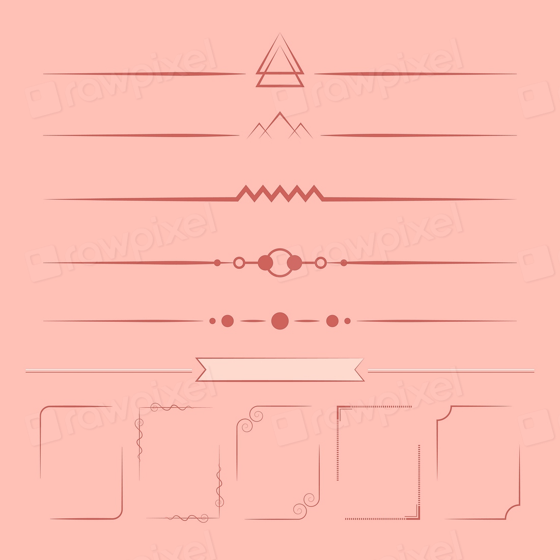 Set of design elements vector | Free Vector - rawpixel
