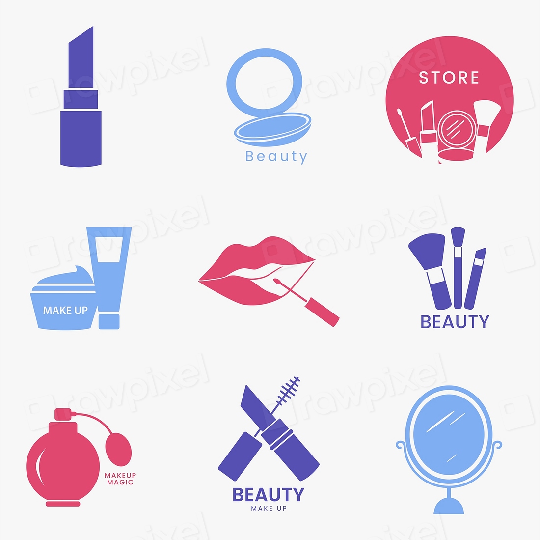 Beauty cosmetics icon set | Premium Vector - rawpixel