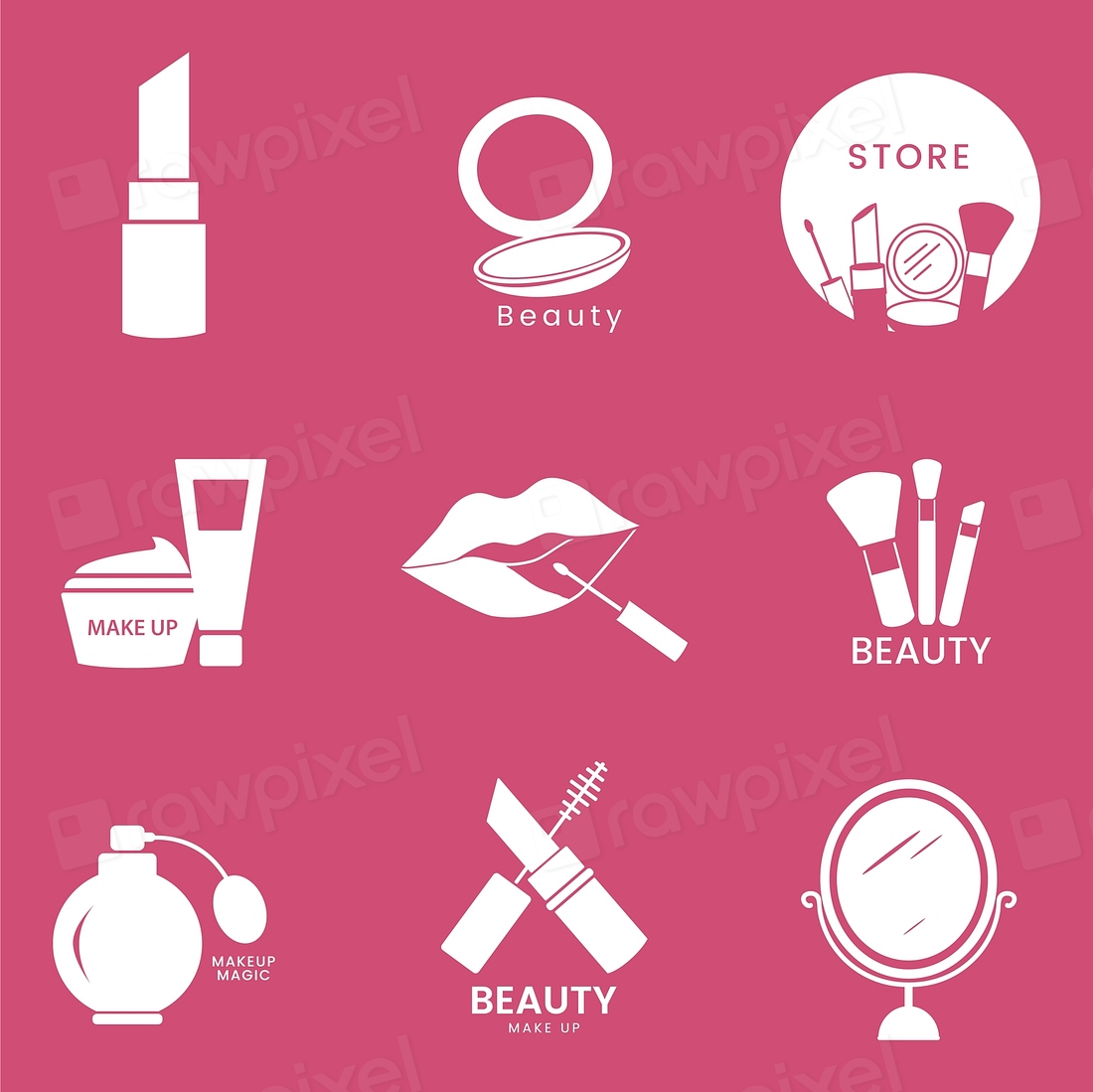 Beauty cosmetics icon set | Premium Vector - rawpixel