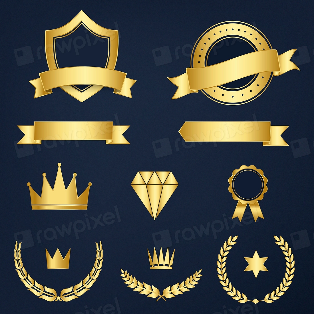 Set awards and badges vector | Premium Vector - rawpixel