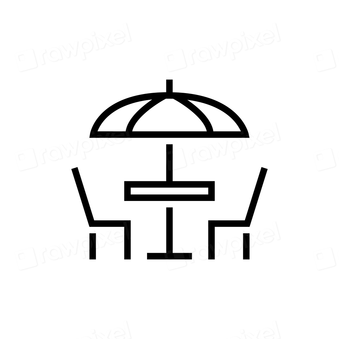 Outdoor dining restaurant icon vector | Premium Vector - rawpixel