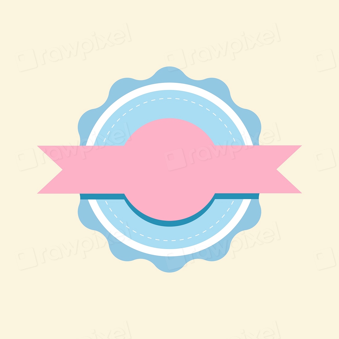 Pastel emblem badge design vector | Premium Vector - rawpixel