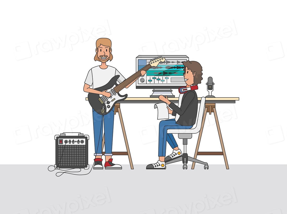 An audio engineer or music | Free Vector Illustration - rawpixel