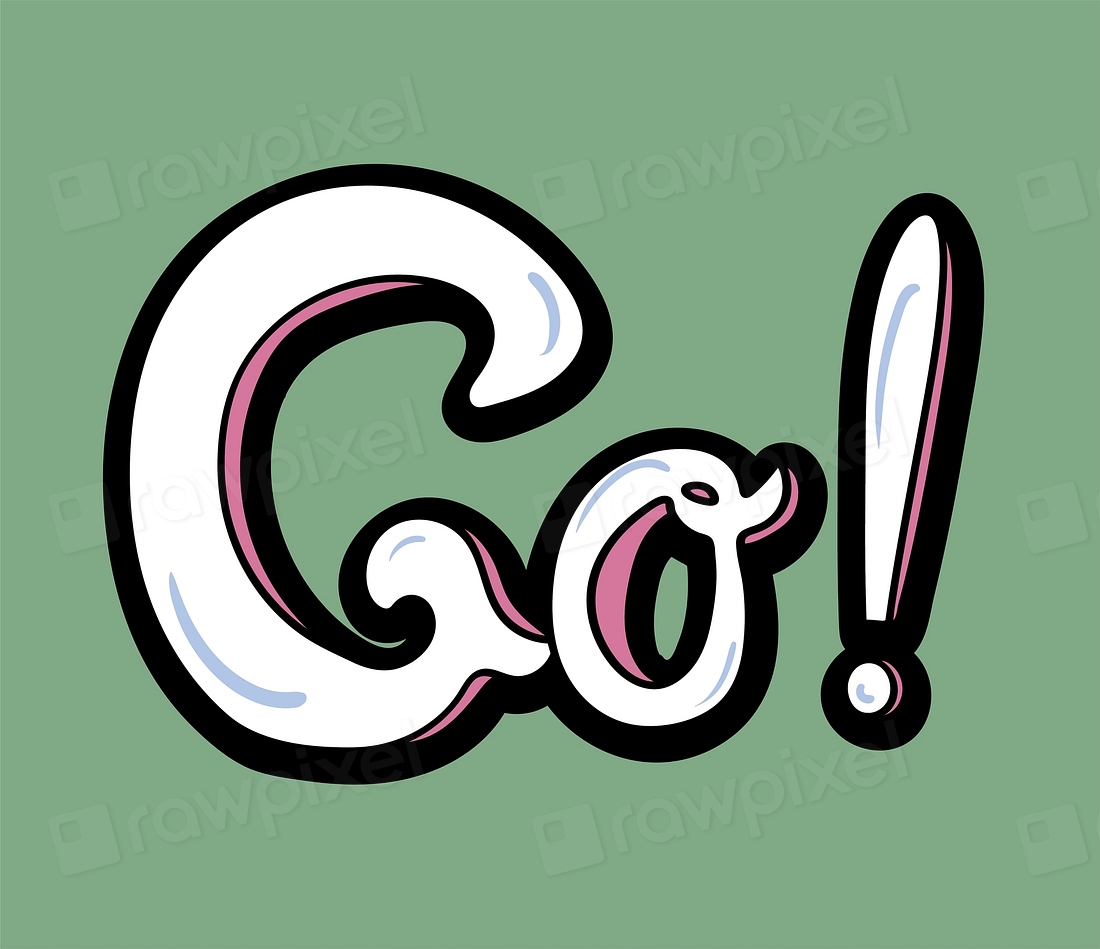 Go word typography design illustration | Free Photo - rawpixel