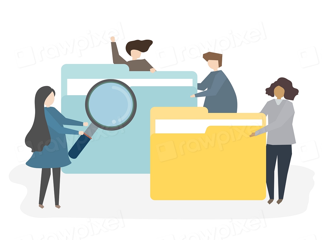 People with selected folder icon | Premium Photo - rawpixel