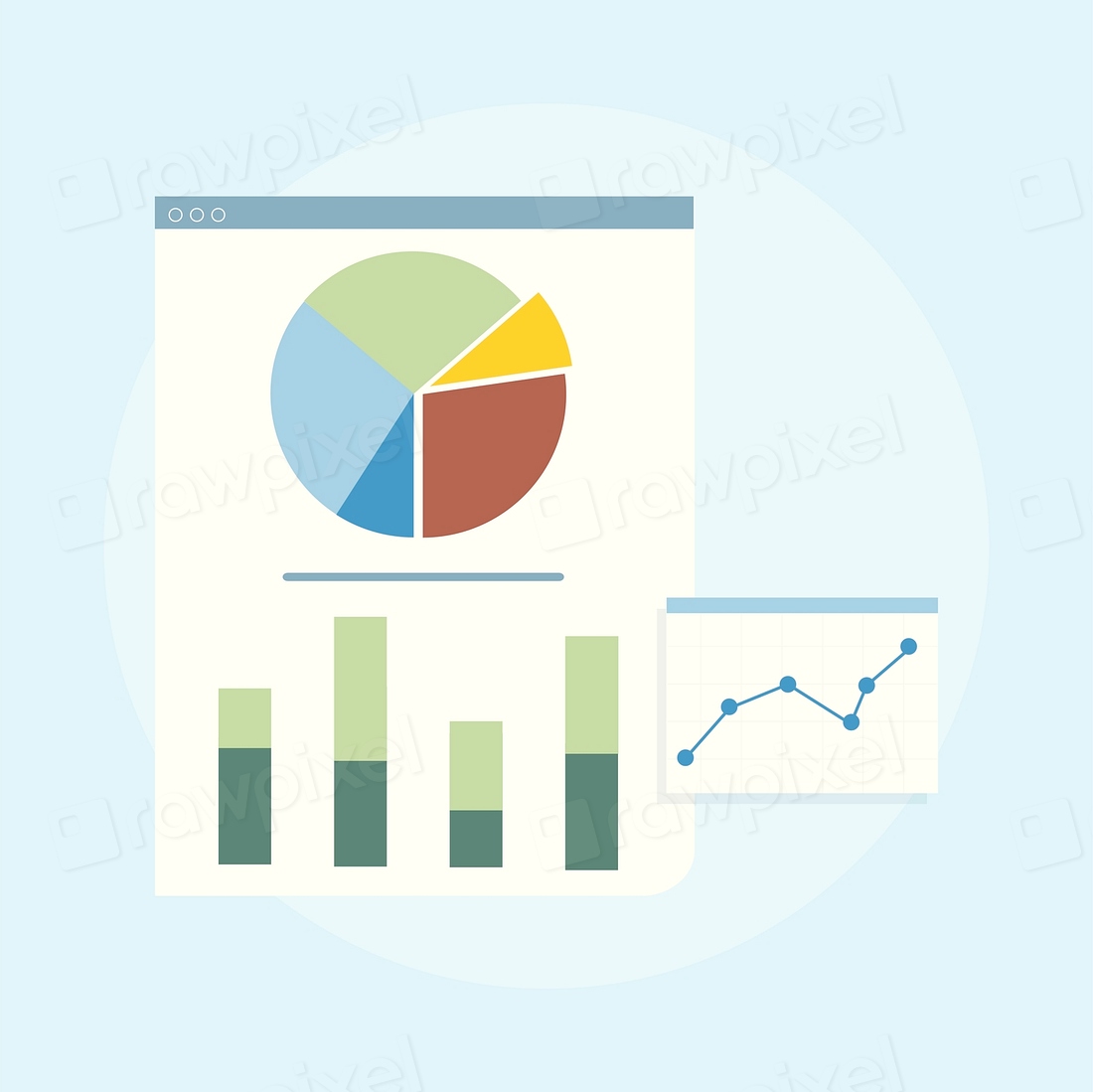 Illustration of business graph analysis | Premium Vector - rawpixel