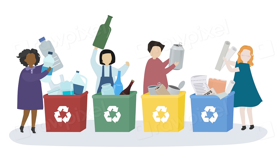 Students learning various recyclable materials | Premium Vector - rawpixel