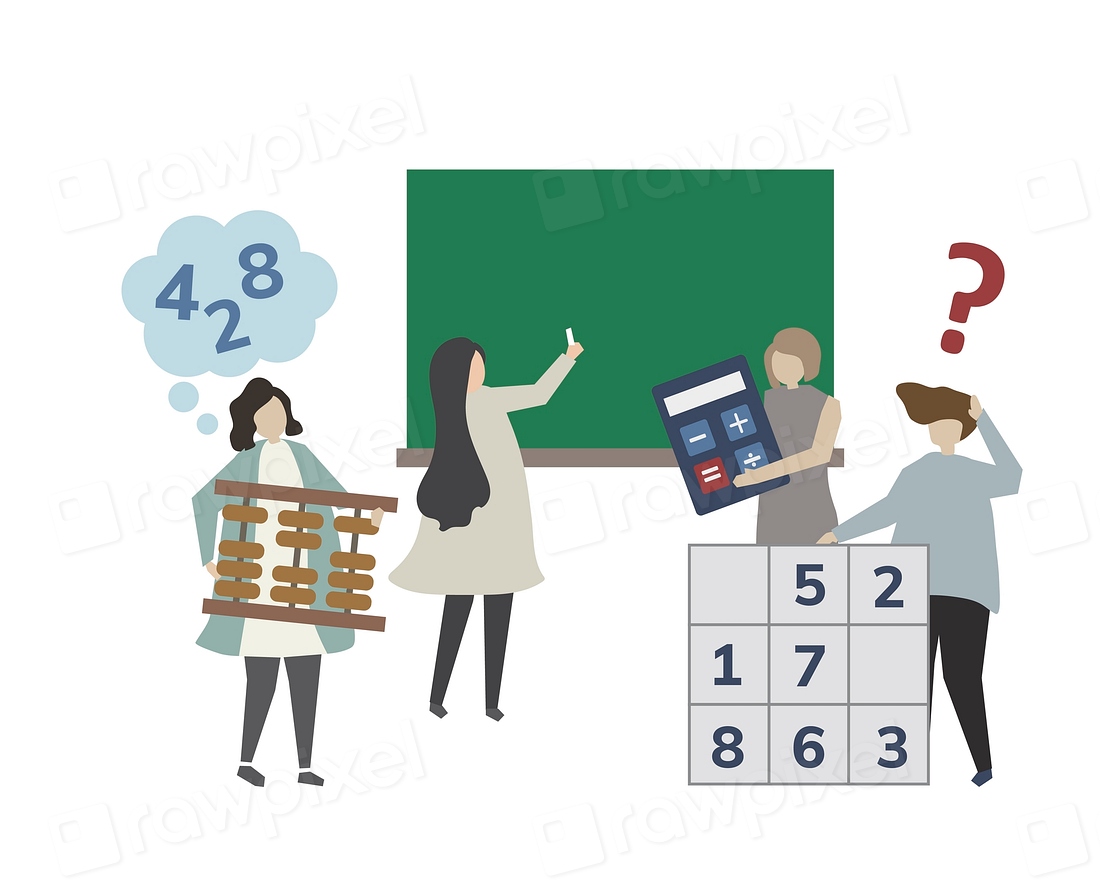 People mathematic class illustration | Premium Vector - rawpixel