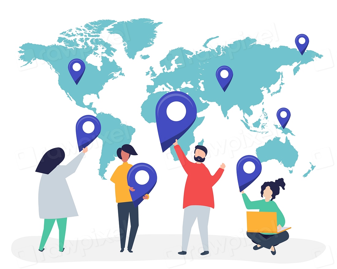 Characters people map and GPS | Premium Vector - rawpixel