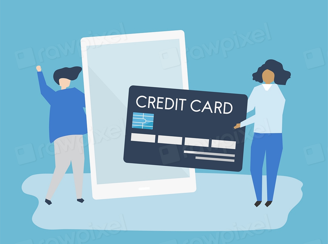 People making an online credit | Premium Vector - rawpixel