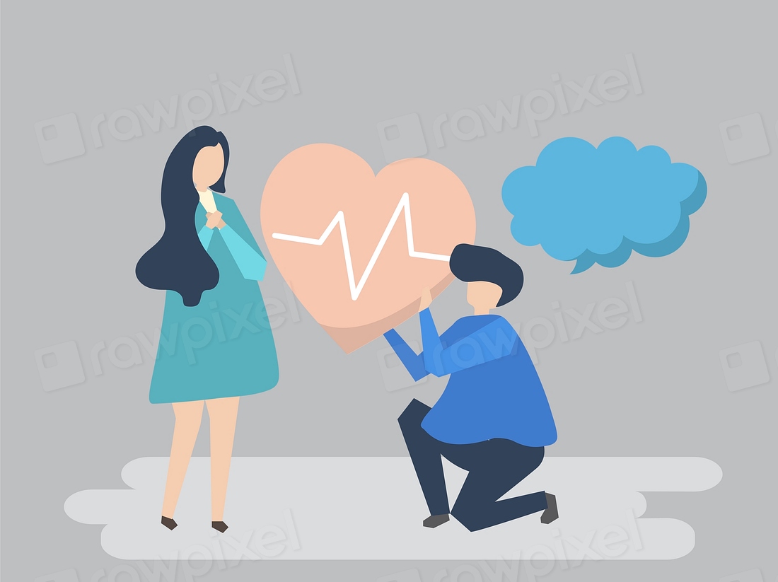 Guy holding beating heart woman | Premium Vector - rawpixel