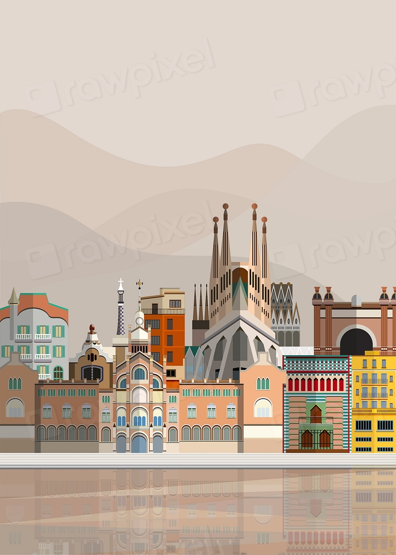 Illustration of Spanish landmarks | Premium Vector Illustration - rawpixel