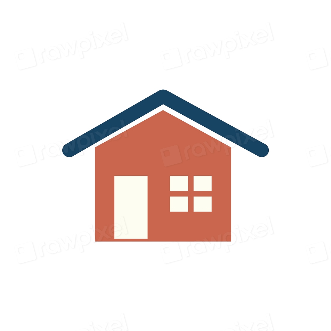 Red house isolated graphic illustration | Premium Vector - rawpixel