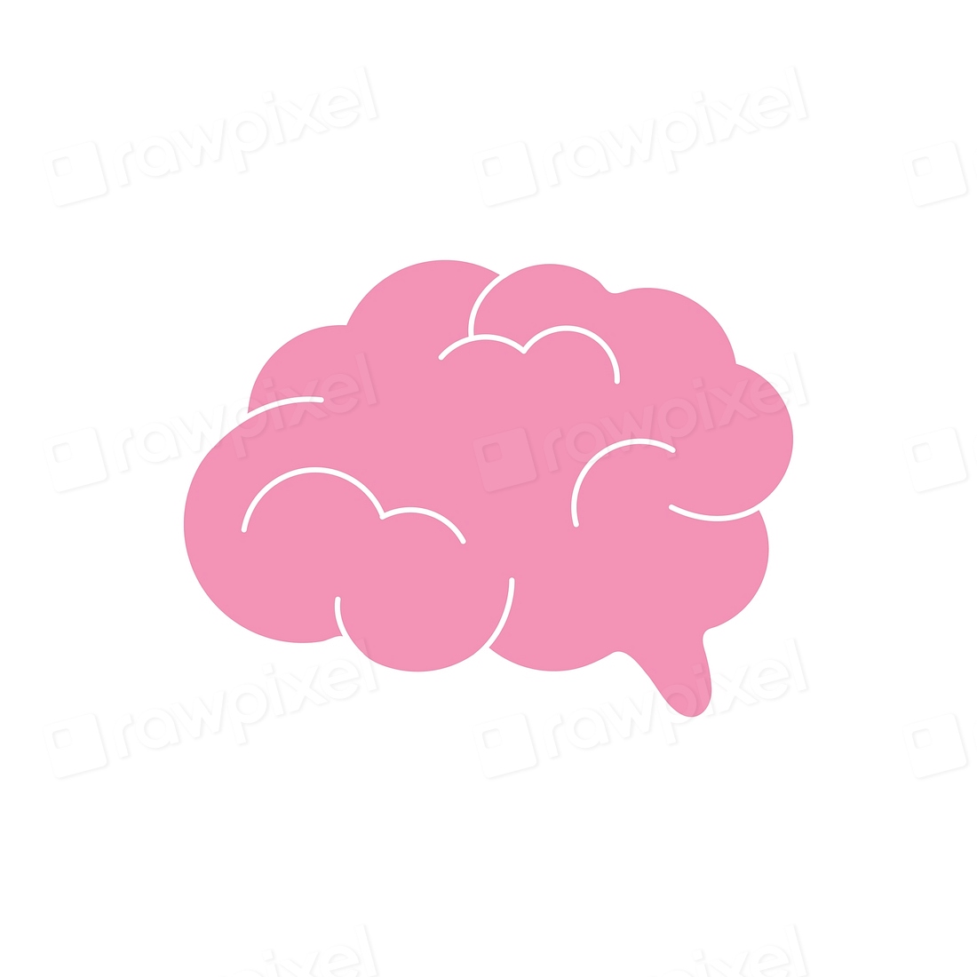 Pink human brain graphic illustration | Premium Vector - rawpixel
