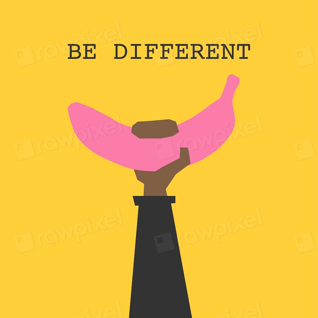 Illustration of a hand with a banana | Premium Vector - rawpixel