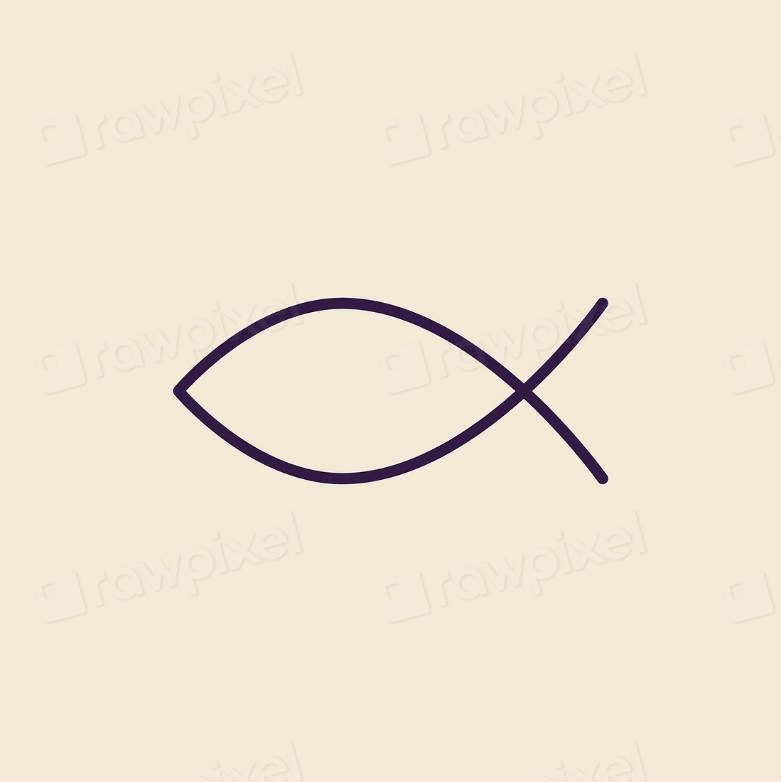 Illustration Christian fish symbol | Premium Vector - rawpixel