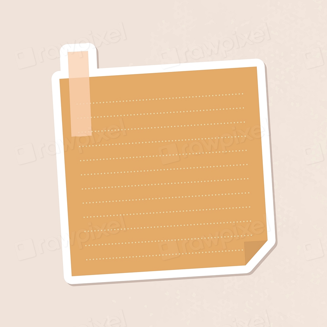 Brown lined notepaper journal sticker | Premium Vector - rawpixel