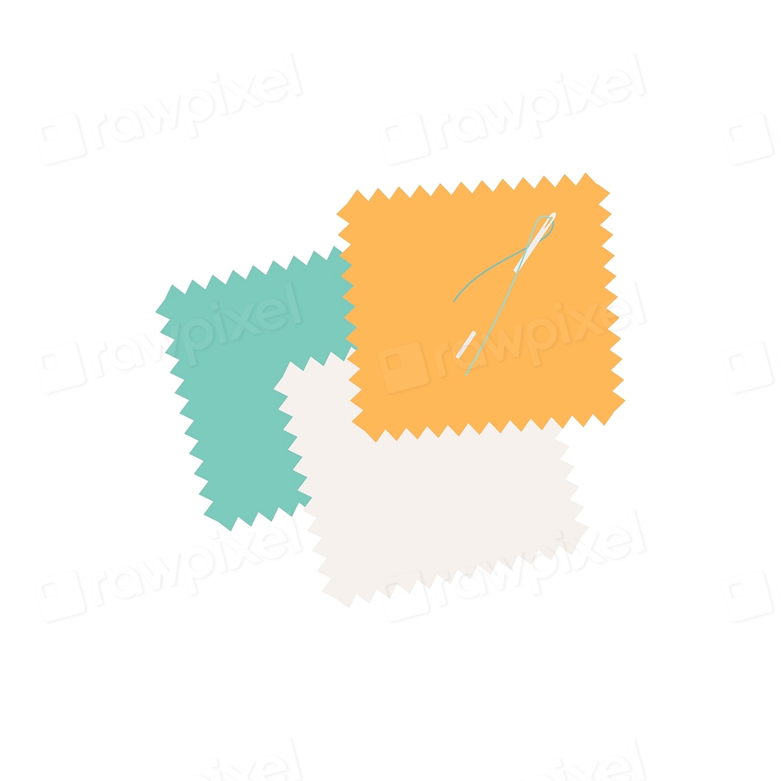 Colorful patches fabric icon illustration | Premium Vector - rawpixel