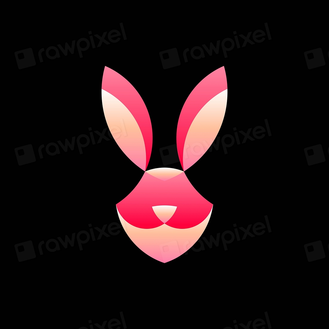 Linear illustration rabbit's head | Premium Vector - rawpixel