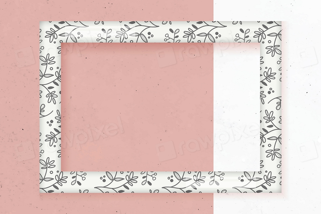 White floral rectangle frame vector | Premium Vector - rawpixel