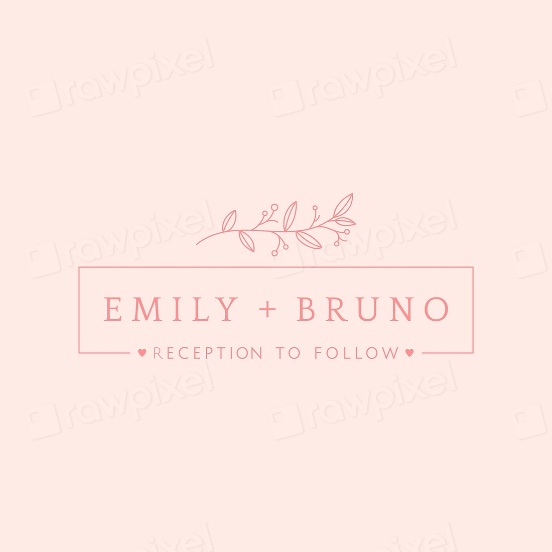 Floral wedding invitation badge design | Premium Vector - rawpixel