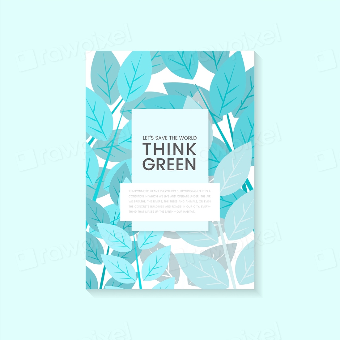 Think green environmental conservation poster | Premium Vector - rawpixel