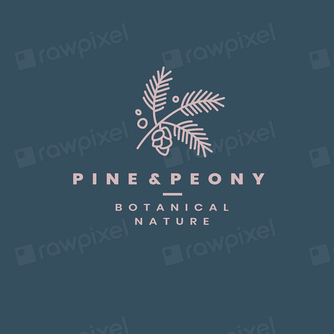 Pine & Peony logo design | Premium Vector - rawpixel