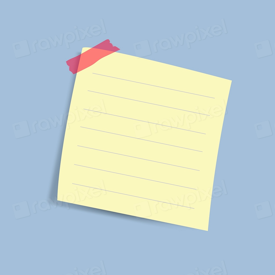 Blank square yellow reminder note | Free Vector - rawpixel